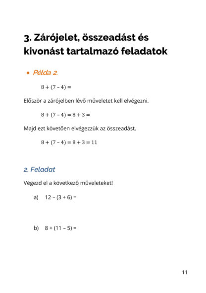 Műveleti sorrend érthetően 1 - Pozitív egész számokkal - E-book - Matek ...